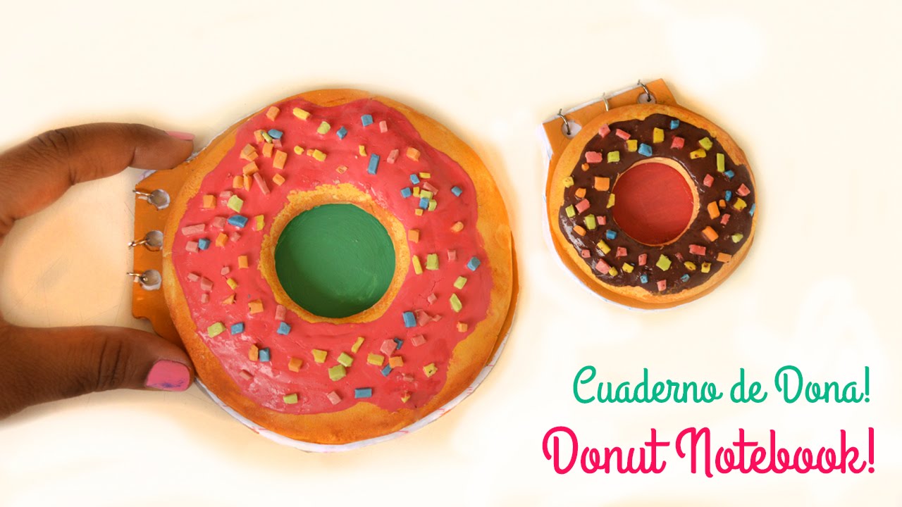 Libreta en Forma de Donas| Homero Simpson | Manualidades con Donuts | PORCELANA FRÍA - YouTube