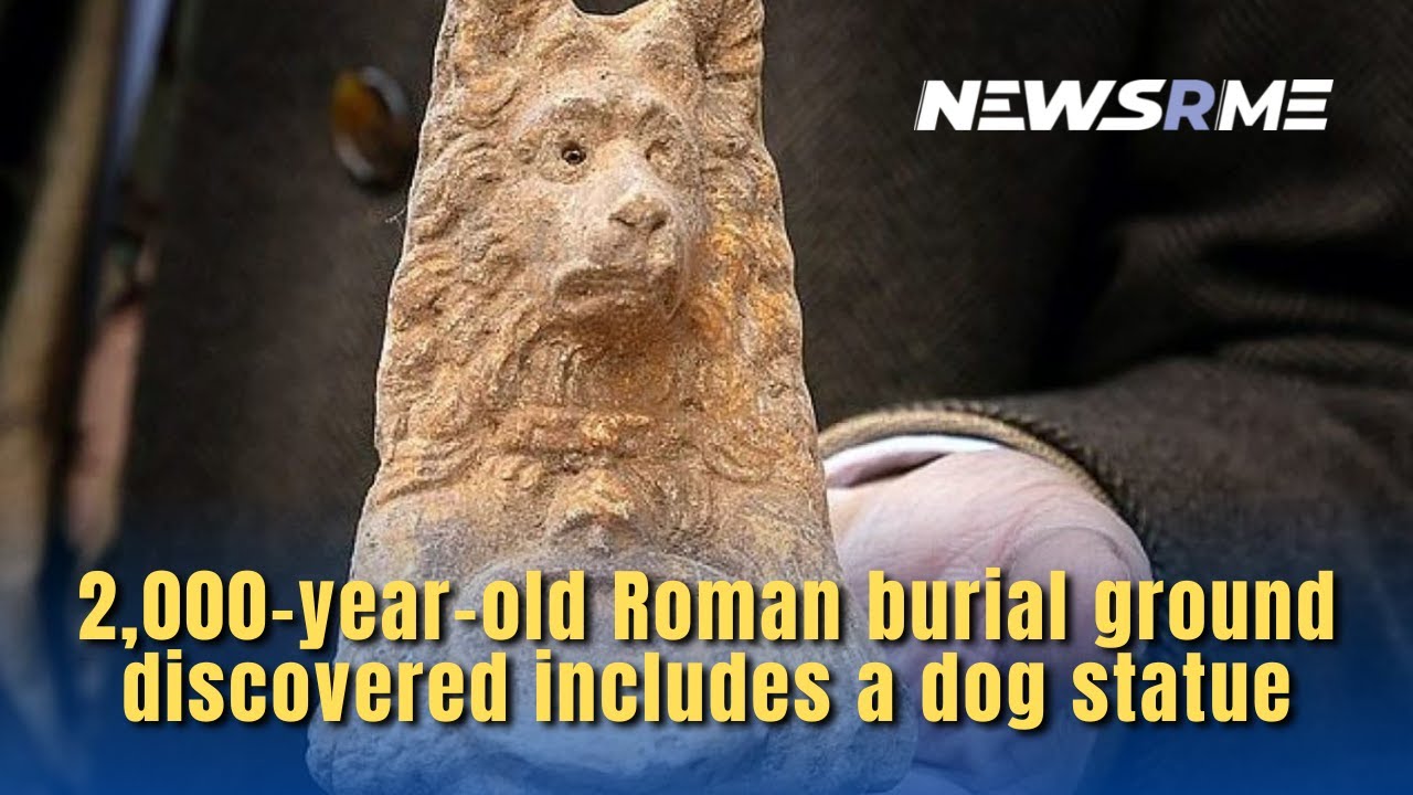 2,000-year-old Roman burial ground discovered includes a dog statue ...