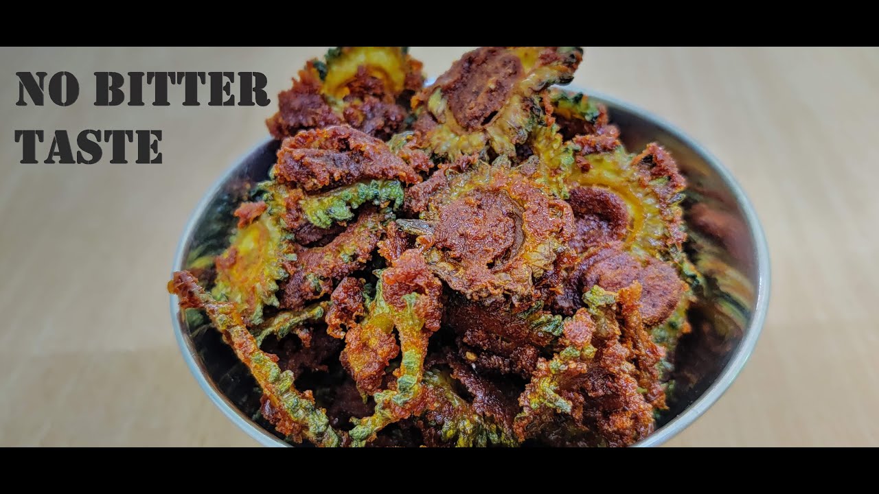 Bitter guard fry recipe | bitter guard podi | hagalkai podi - YouTube