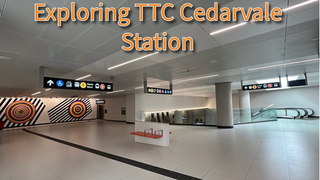 Exploring Toronto TTC Cedarvale LRT Station (New Entrance, Concourse ...