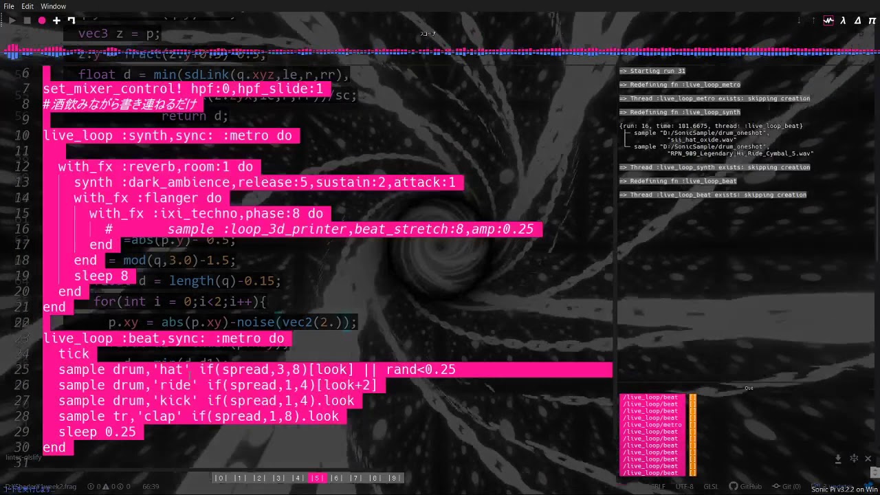 Sonic Pi Live Coding in VRC Practice vol15 - YouTube