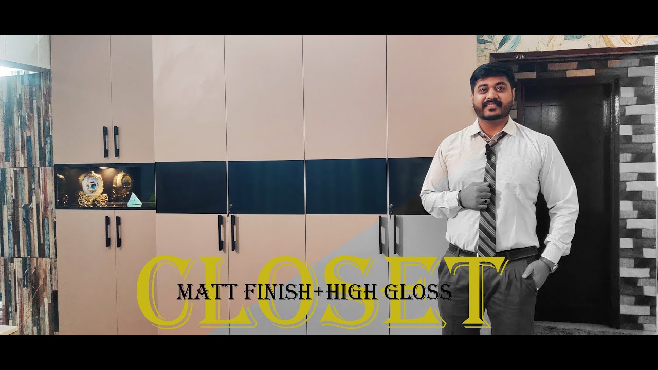 Laminate Wardrobe (Matt with High Gloss) - YouTube
