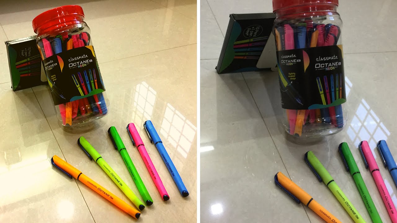 Unboxing and Review of Classmate Octane Gel Pen - Neon Series - YouTube