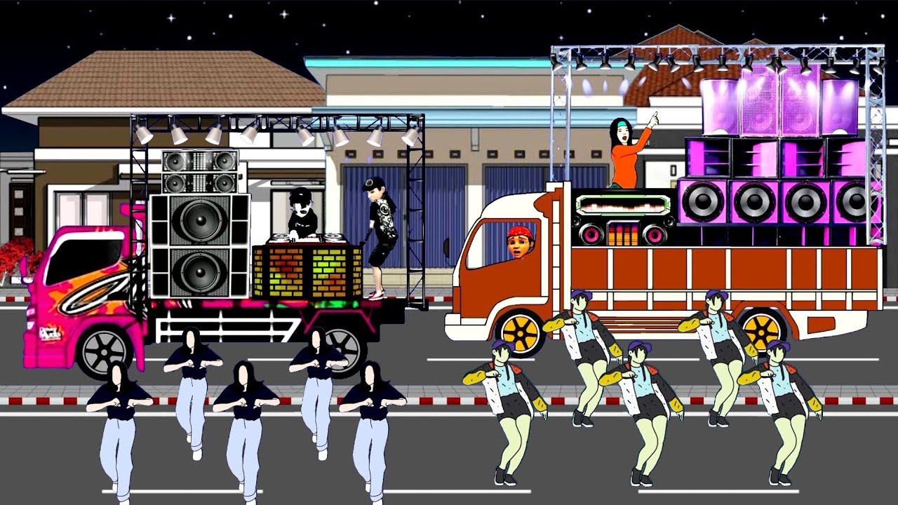 Festival Karnaval Truk Sound System Dj Horeg Keliling - YouTube