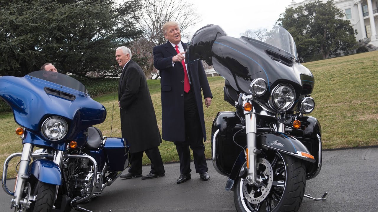 Trump Thanks Harley-Davidson for Building in America - YouTube