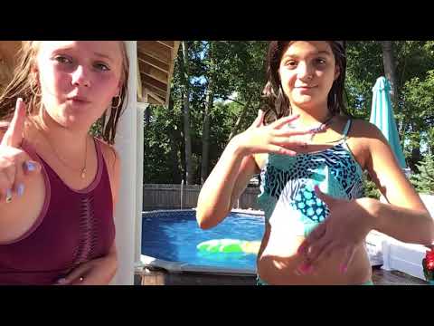 Pool float challenge-Sisters 4 Life💘