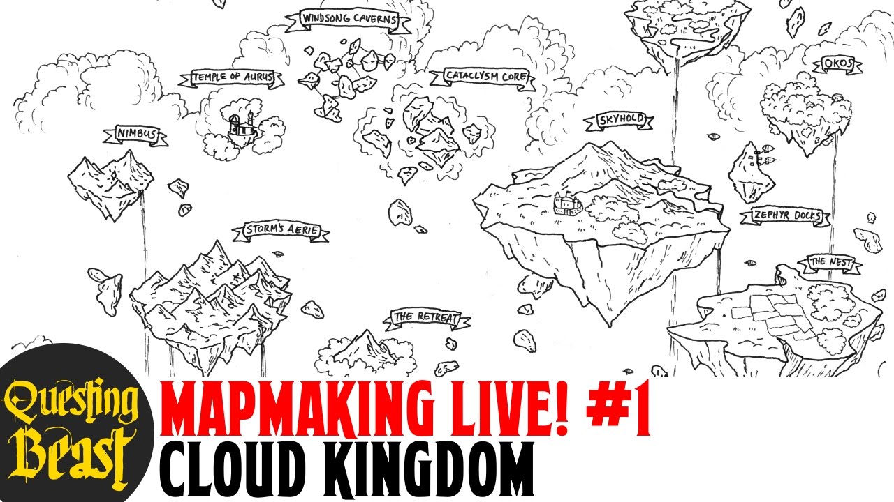 Aevaria: The Cloud Kingdom - Live DnD Map Drawing #1 - YouTube