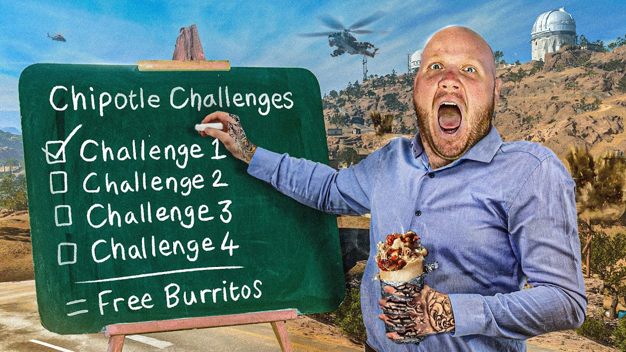 WARZONE 2 CHALLENGES = CHIPOTLE GIVEAWAYS TODAY! - YouTube