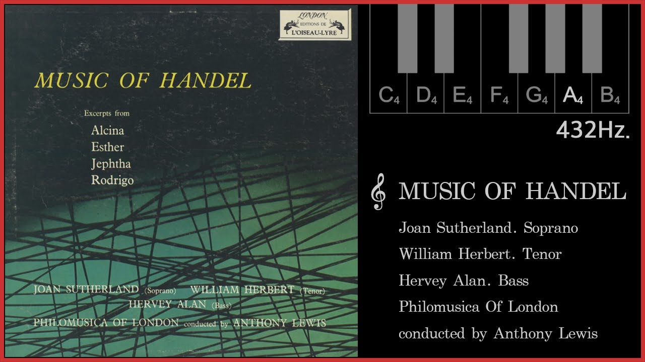 MUSIC OF HANDEL, Joan Sutherland Soprano - 1958 LP Record - 432Hz HQ ...