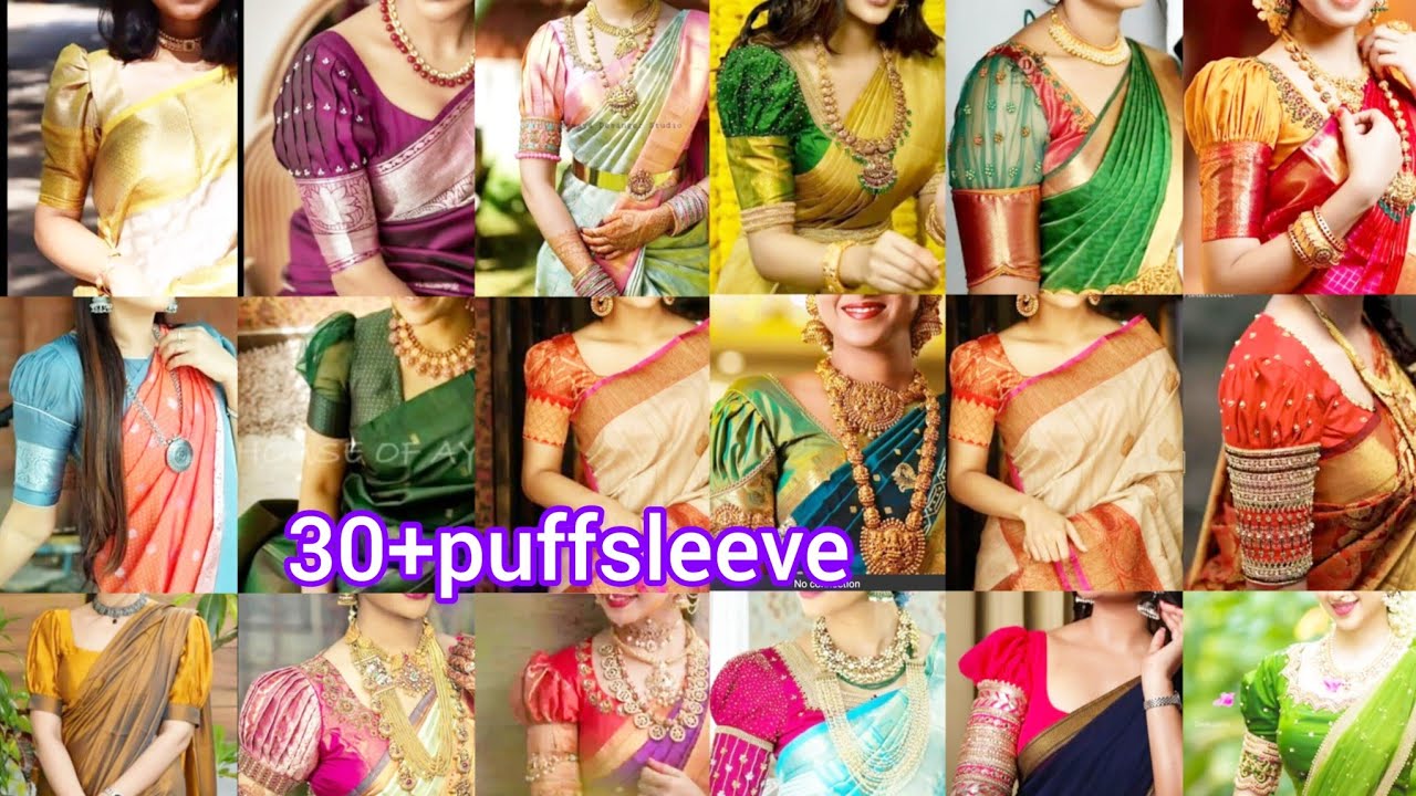💯💞30+ puff sleeve design ideas//🎊most popular blouse puff sleeve design ...