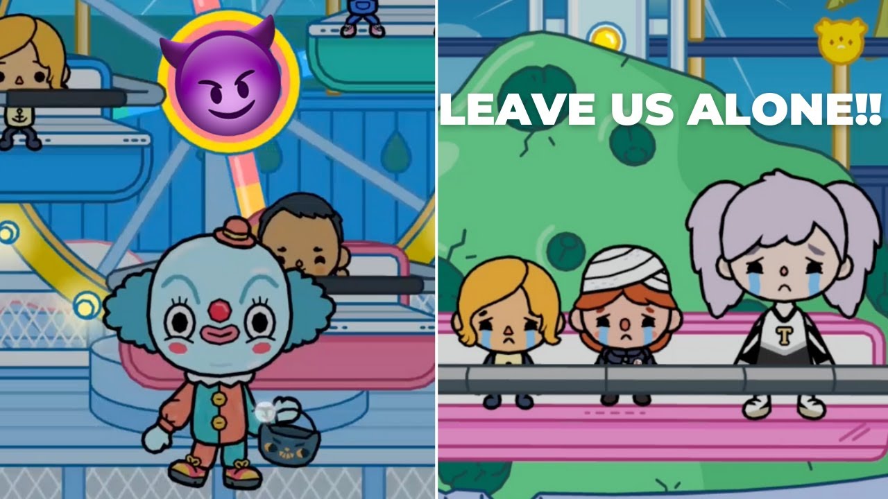 The Clown Did Not Give Them Peace At DisneyLand | Toca Boca Story - YouTube