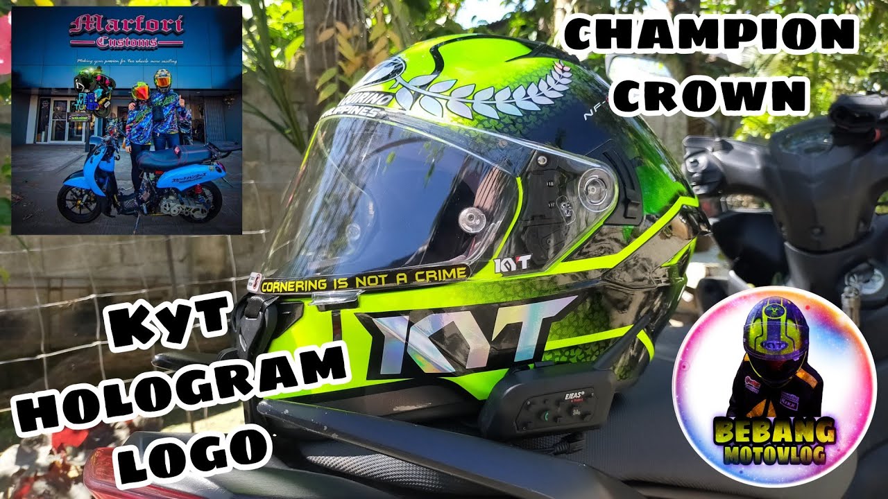 KYT Helmet Decals Ft. Finowelltuned | Bebang Motovlog | - YouTube