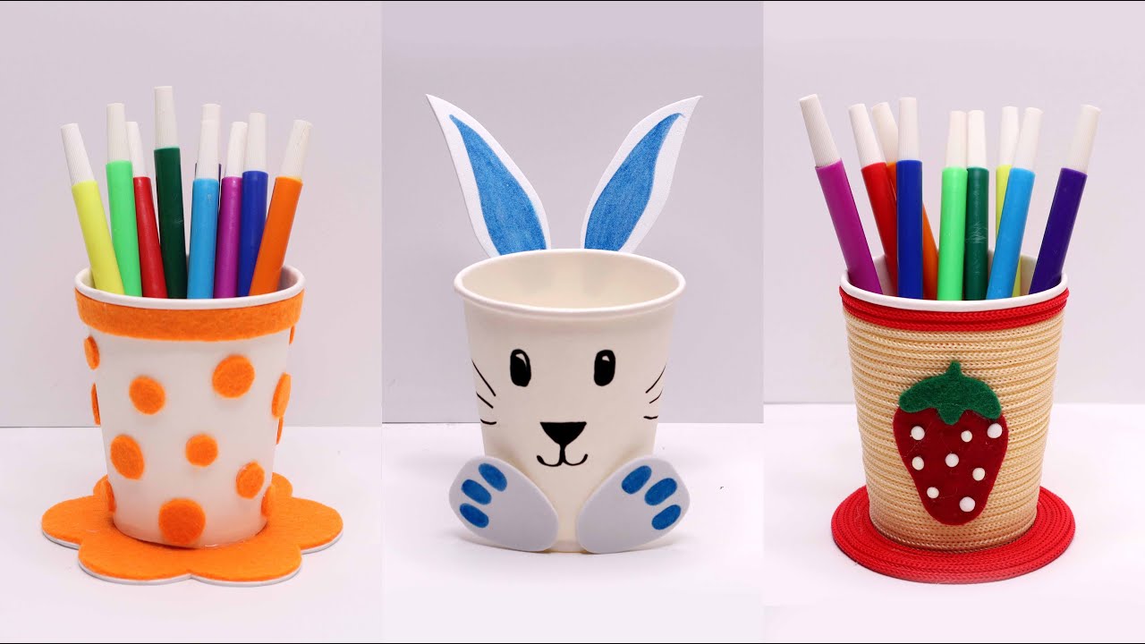 3 Ide Daur Ulang Sederhana dari Gelas Kertas untuk tugas kerajinan ...