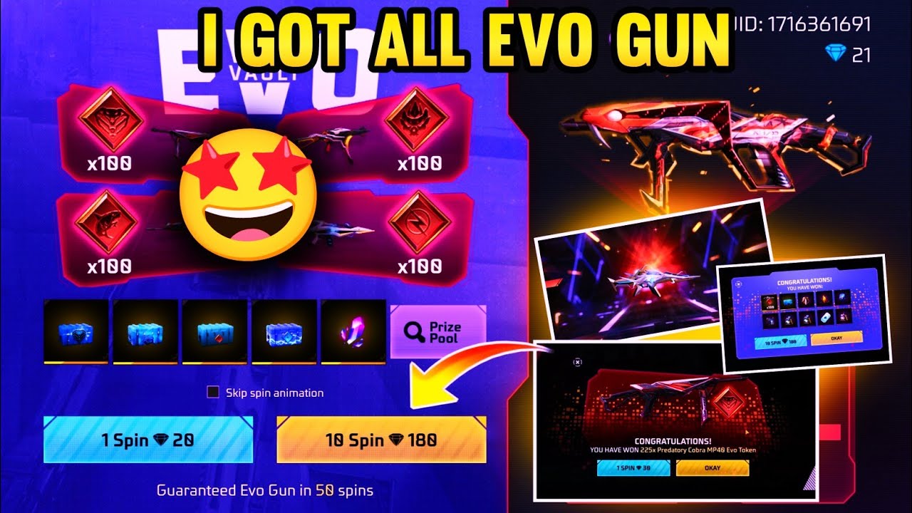 EVO VAULT EVENT FREE FIRE | I GOT ALL EVO GUN FREE FIRE | NEW EVENT EVO ...