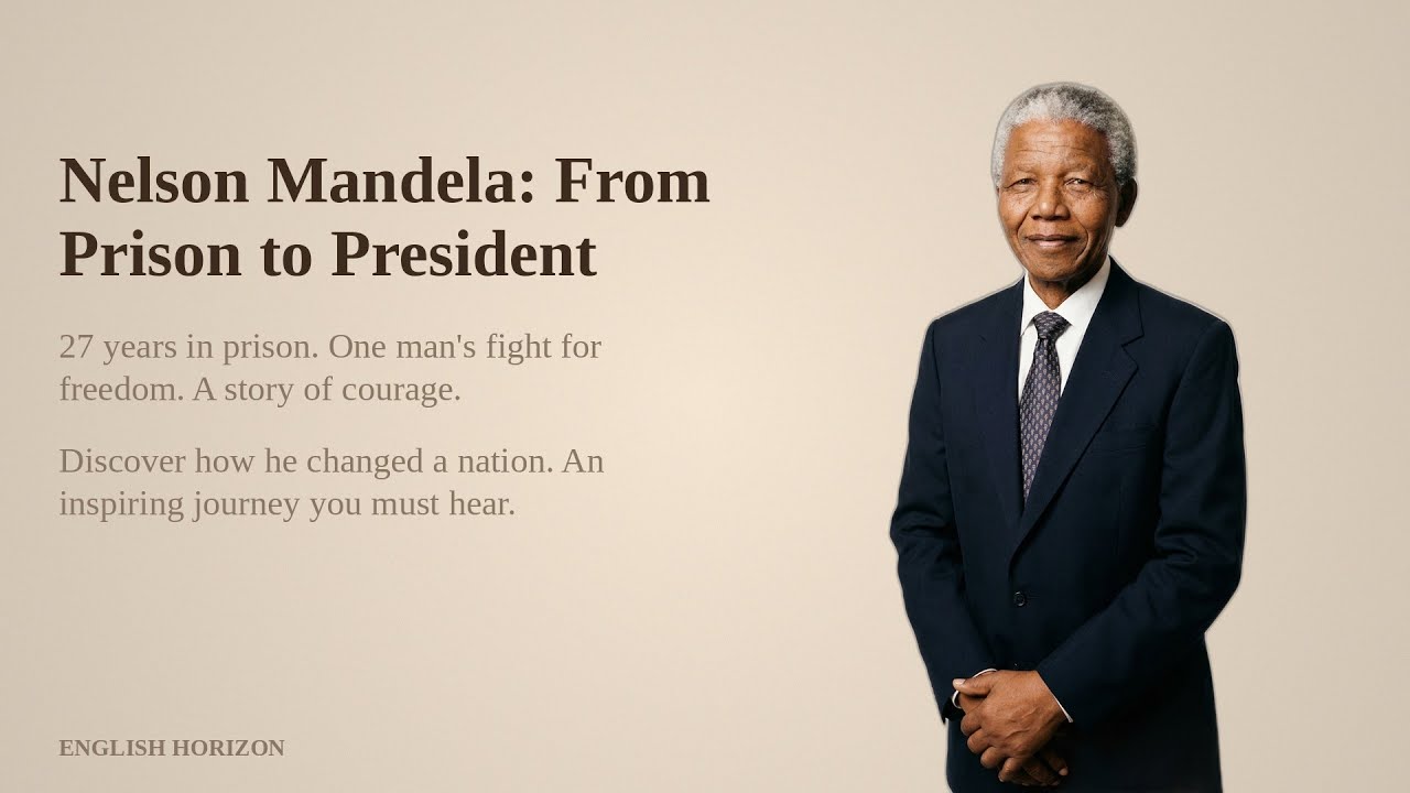 Nelson Mandela: From Prison to President | Biography | Learn English B1 ...