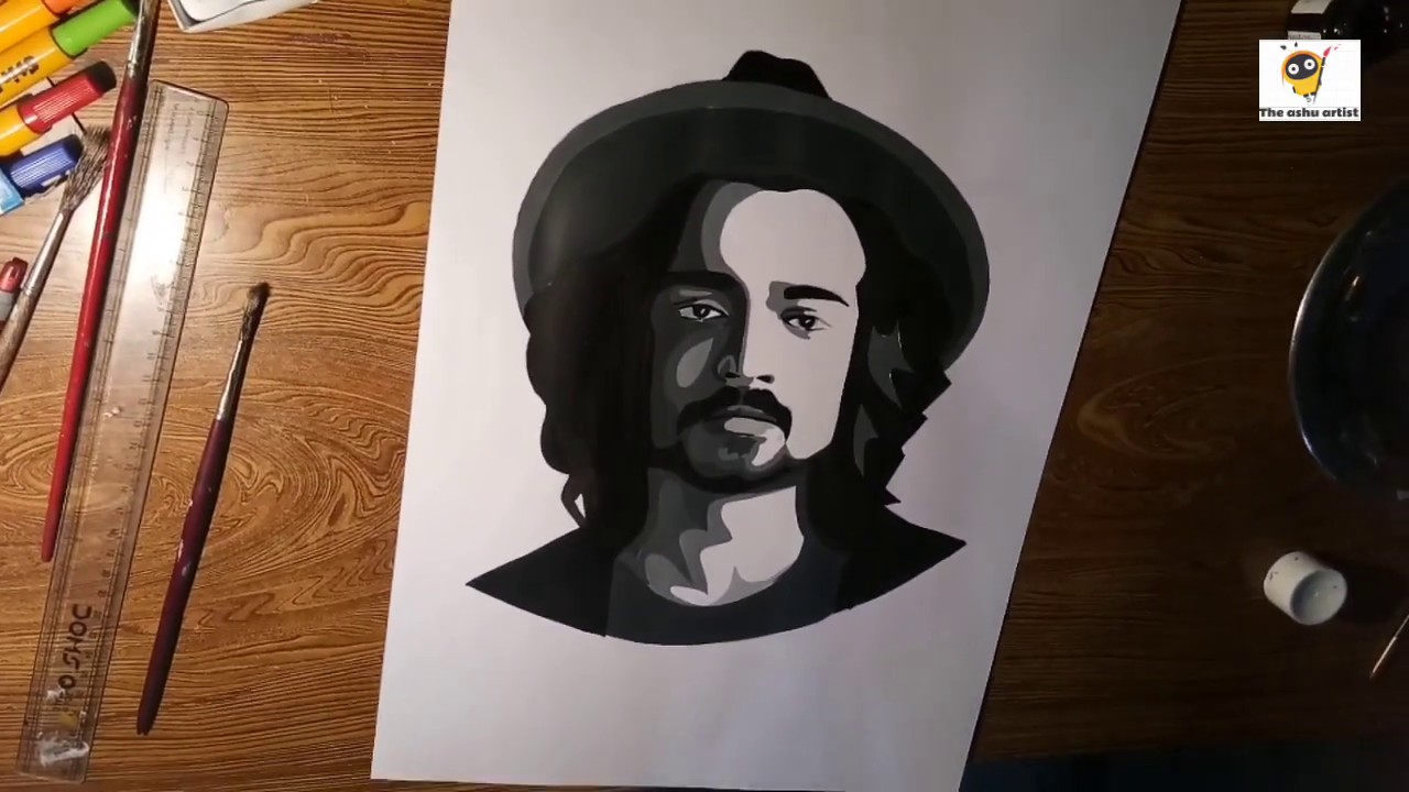 Bhuvan Bam Painting | Art By The Ashu Artist - YouTube