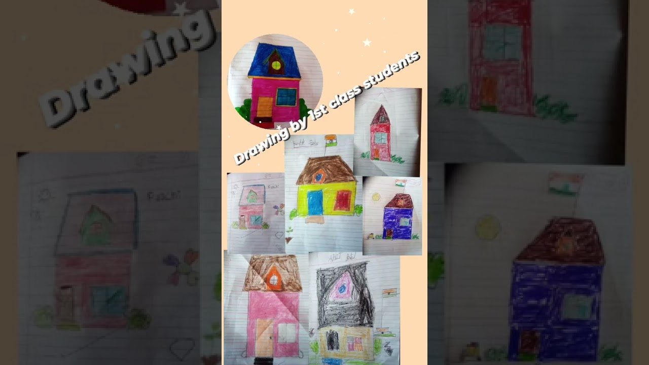 Drawing by 1st class Students 😍 - YouTube