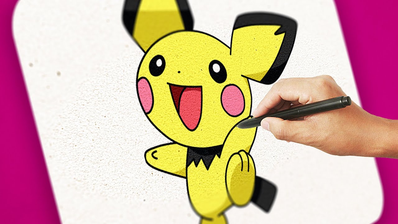 How to DRAW PICHU - POKÉMON - Drawing Tutorial #035 - YouTube