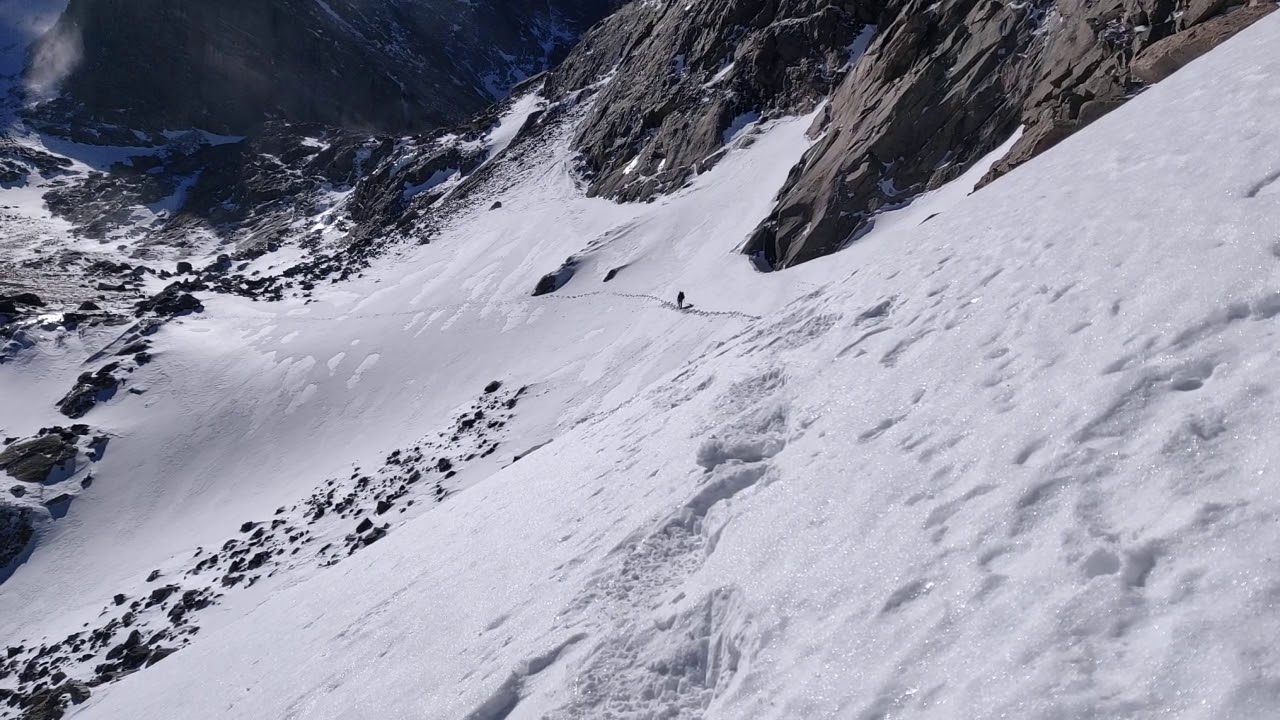 Longs Peak Chasm Lake winter traverse Feburary 2019 - YouTube