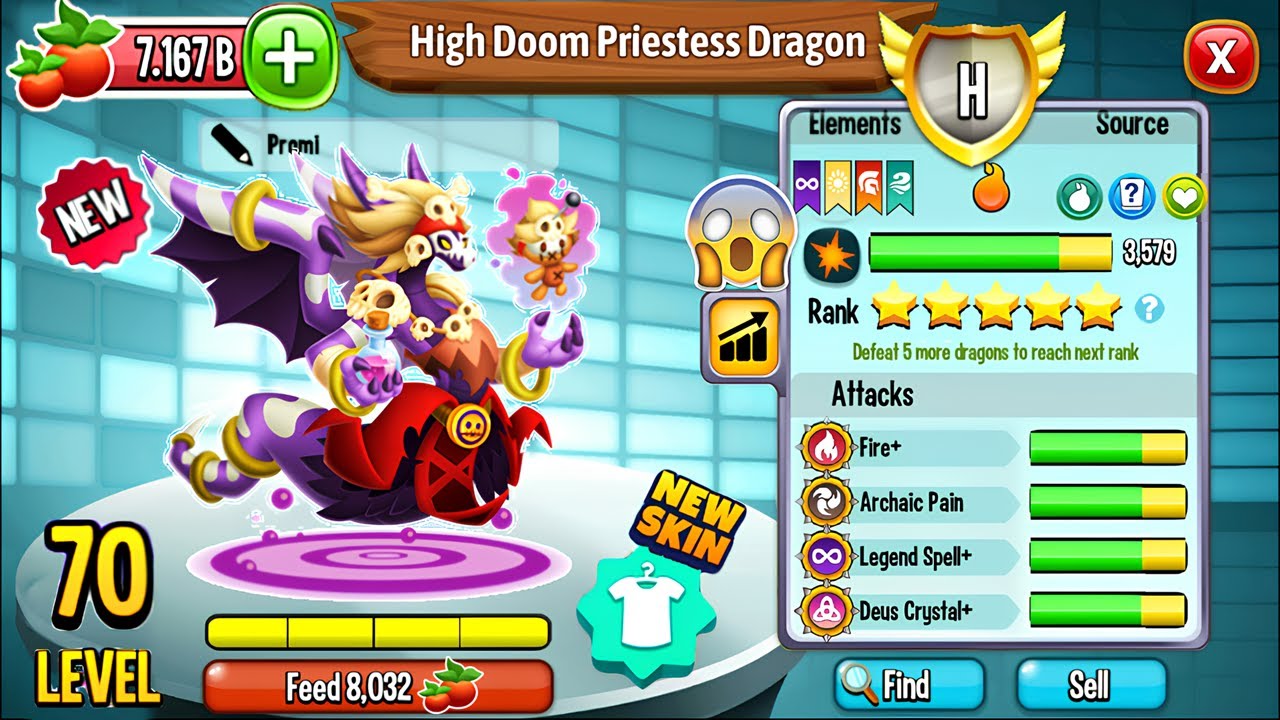 Dragon City: High Doom Priestess Dragon, NEW HEROIC | EXCLUSIVE DRAGON ...
