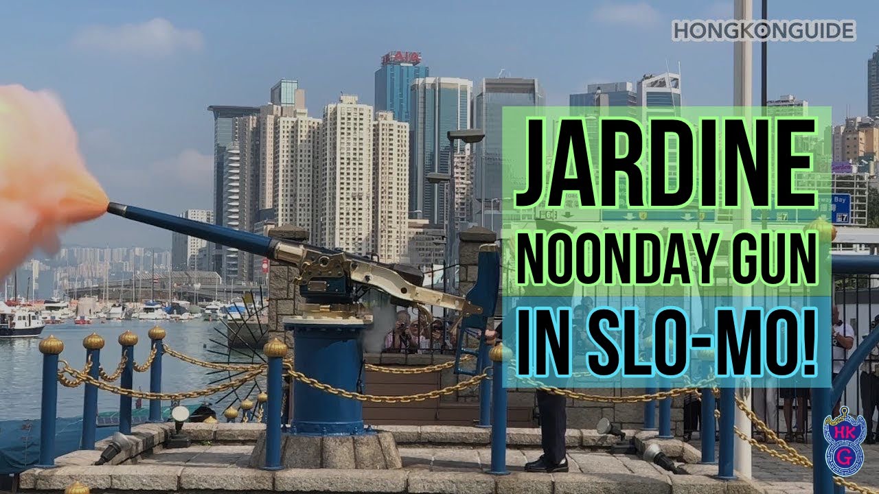 Slow Motion of Jardine Noonday Gun in Hong Kong! 恰和午炮行 - YouTube