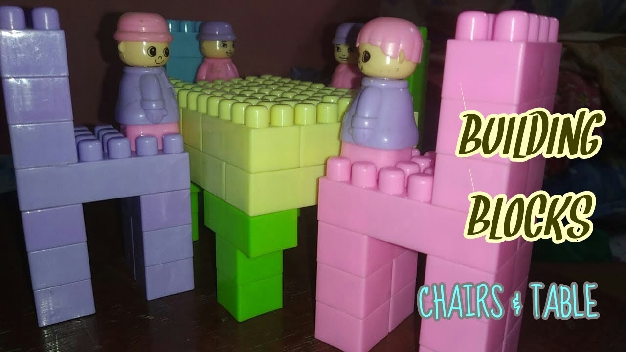 HOW TO MAKE TABLE AND CHAIRS USING BUILDING BLOCKS | BUILDING BLOCKS ...