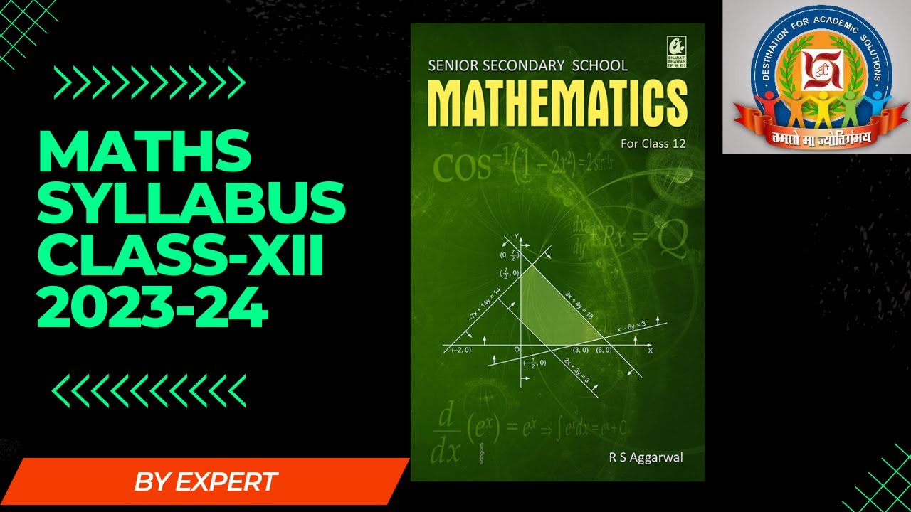 Class-XII Maths Syllabus 2023-24 - YouTube