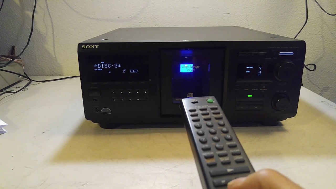 Sony CDP-CX400 400 Disc CD Changer - YouTube