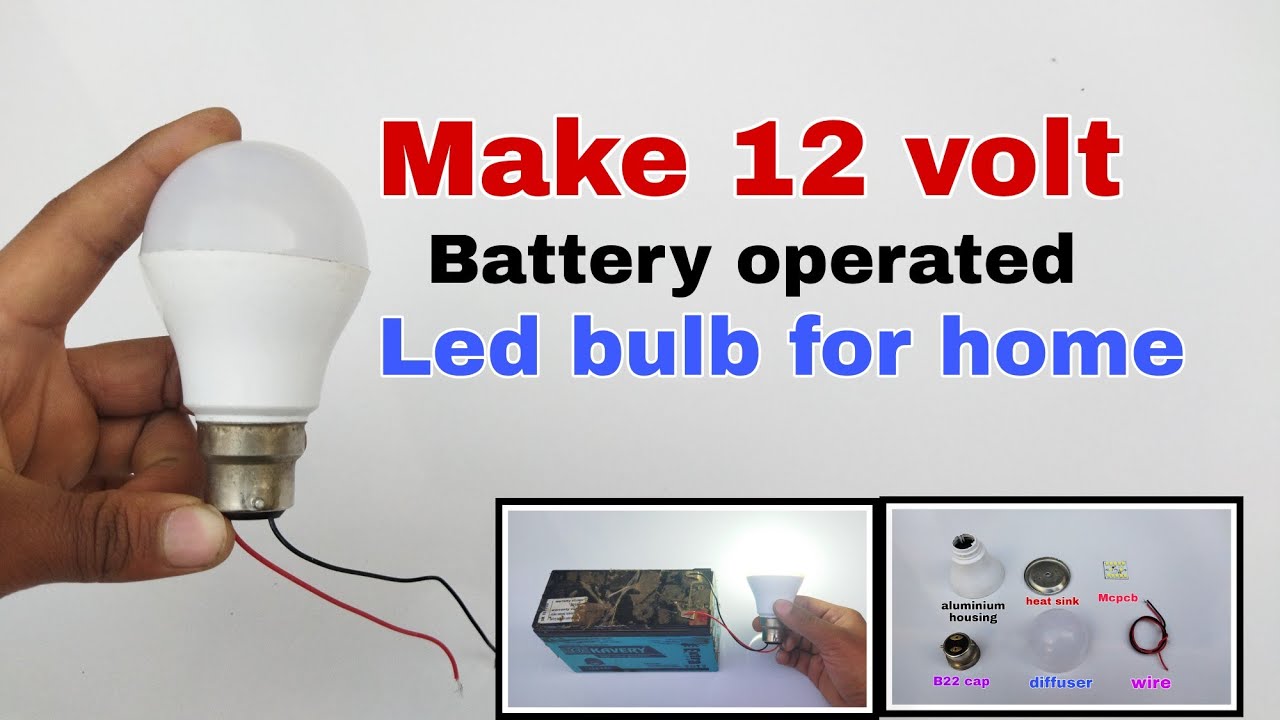 Make 12 volt led bulb, make battery operated led bulb,how to make led ...