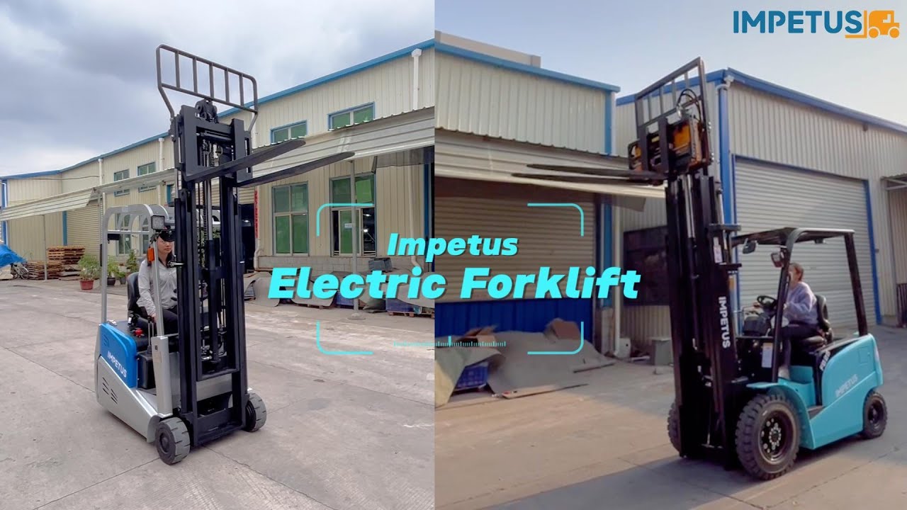 Electric forklift with side shifter and fork scale! - YouTube