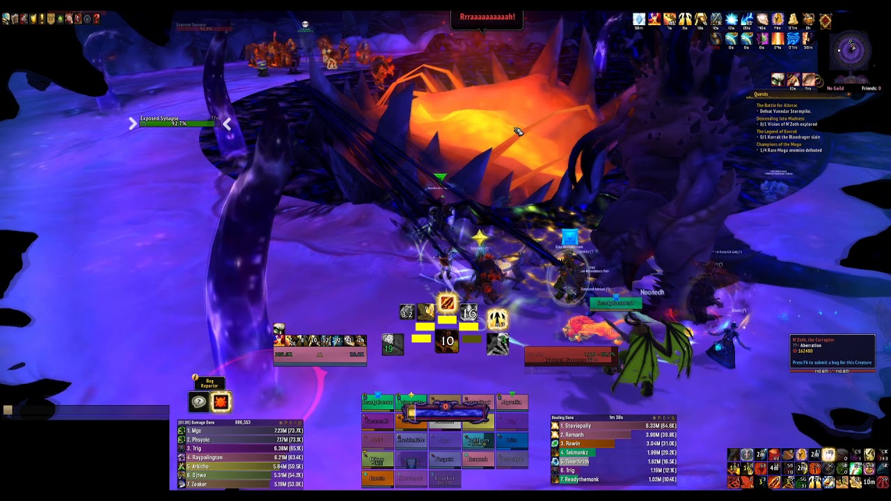 Heroic N'zoth the Corruptor (raid test) Phase 1 - 8.3 PTR - YouTube