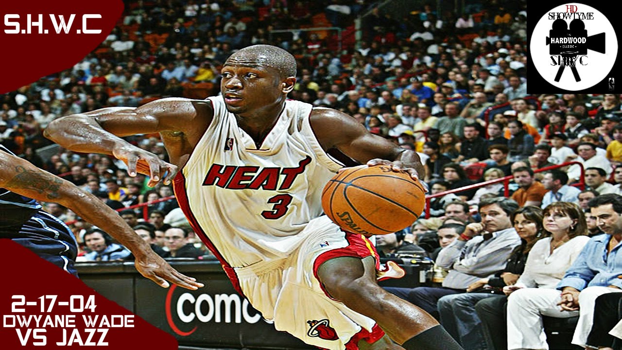 Dwyane Wade Rookie Full Highlights vs Jazz (2-17-04) 31 Pts 4 Rebs 2 ...