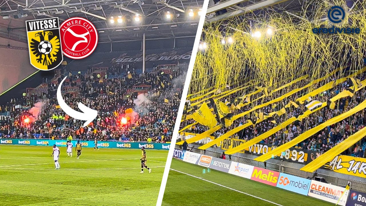 Vitesse Fans put on a Show to try Escape Relegation! Vitesse v Almere ...