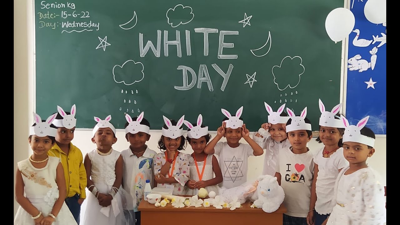 Mahatma Vidyalaya | White day Activity in Senior kg - YouTube