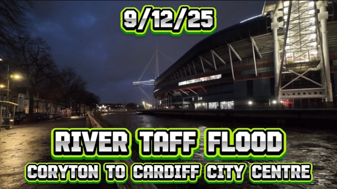 River Taff Flood 9/12/25 Coryton To Cardiff CityCentre #flood #river # ...