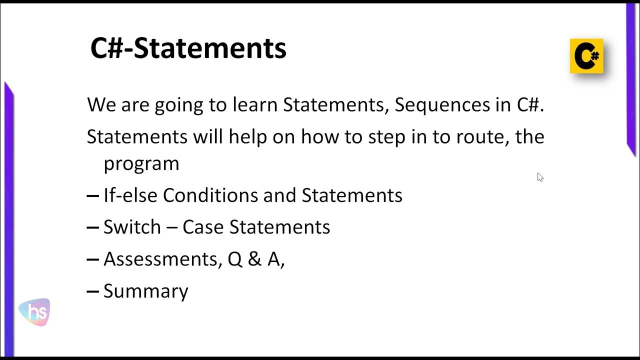 5a Introduction CSharp Statements - YouTube