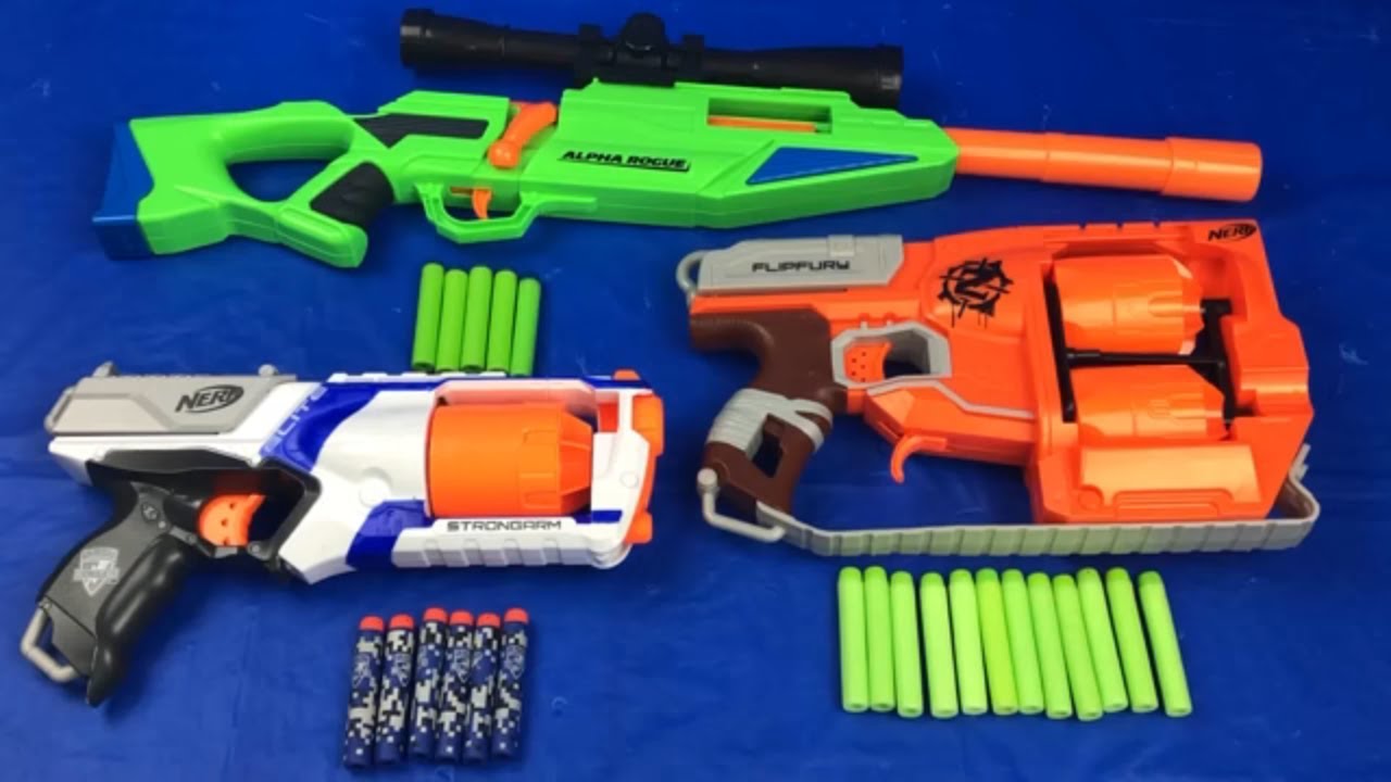 Toy Blasters Box of Toys Nerf Blasters Toy Weapons - YouTube