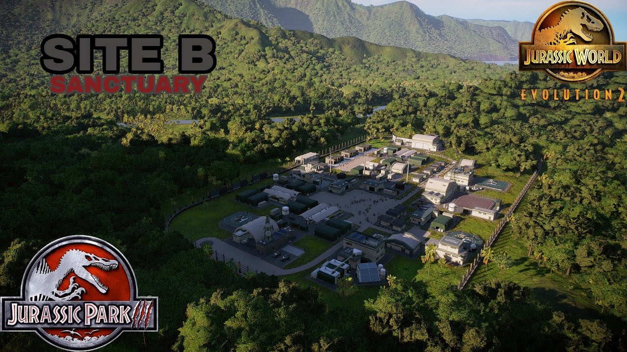 SITE B sanctuary Jurassic world evolution - YouTube