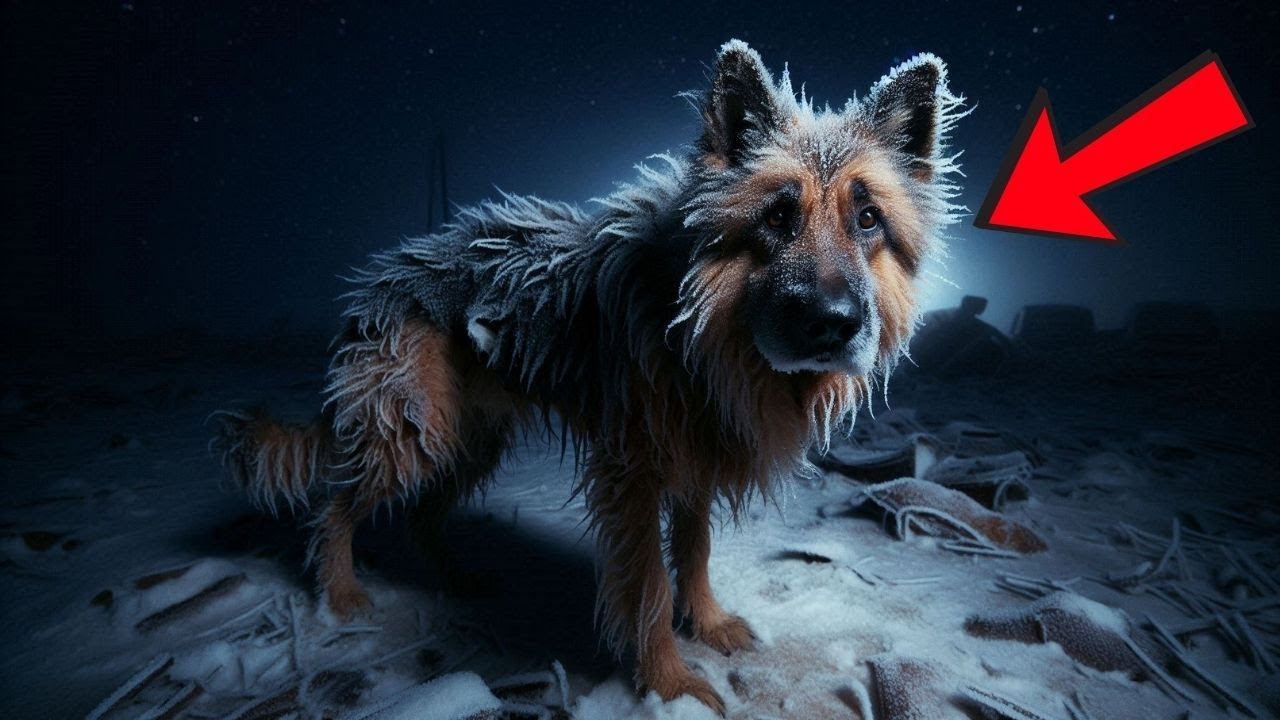 Frozen shepherd wants to get into the house...What happens next will ...