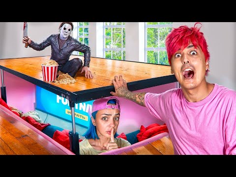 Построил 4 СЕКРЕТНЫХ КОМНАТЫ! ПРЯЧУСЬ от УБИЙЦЫ😱
