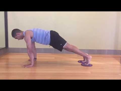 Jack push up variations with gliding discs - YouTube