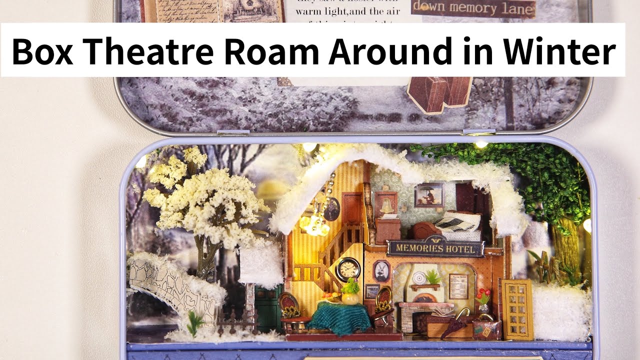 DIY Miniature House | Beautiful Snow Cabin | Box Theatre Roam Around In ...
