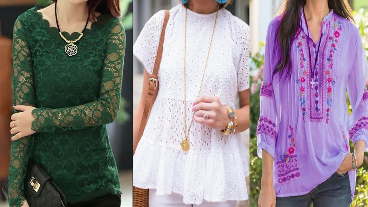 VERY VERY PRETTY SUMMER TOPS NEW DESIGNS FOR WOMEN || BRANDED PLAIN ...