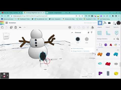 Creating Snowman Using TINKERCAD [Part 2] - YouTube
