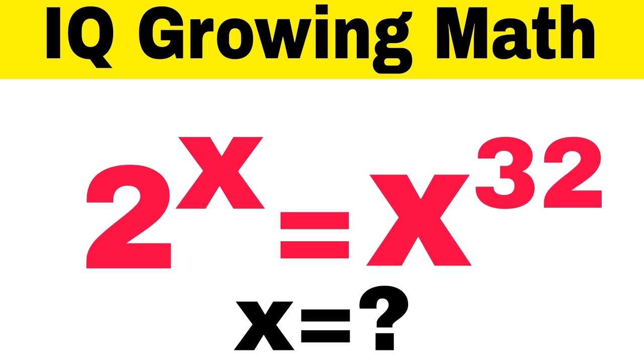 IQ Growing Olympiad Math | Algebraic Equation - YouTube