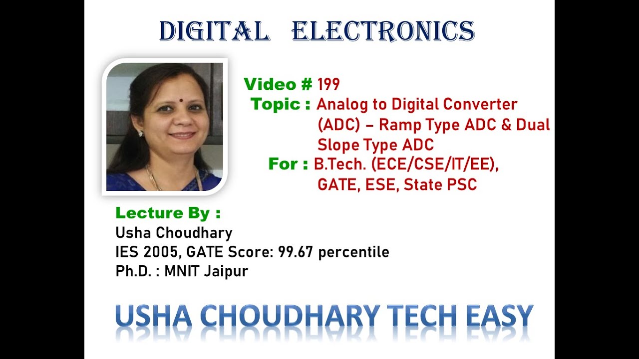 Video # 199 Analog to Digital Converter (ADC) - Ramp Type ADC & Dual ...