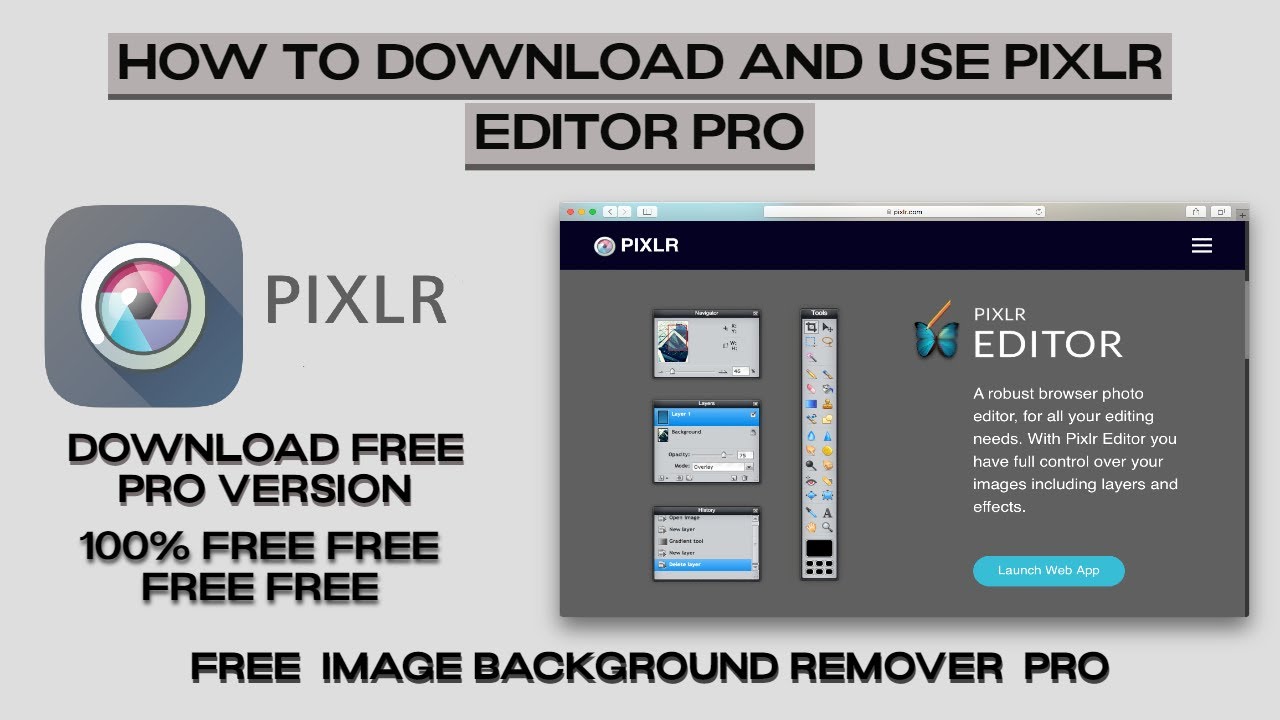 download and use PIXLR editor pro version rajashanyofficial - YouTube