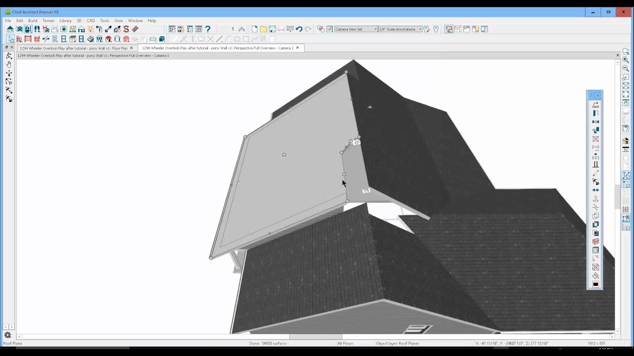 A simple roof edit in X9 - YouTube
