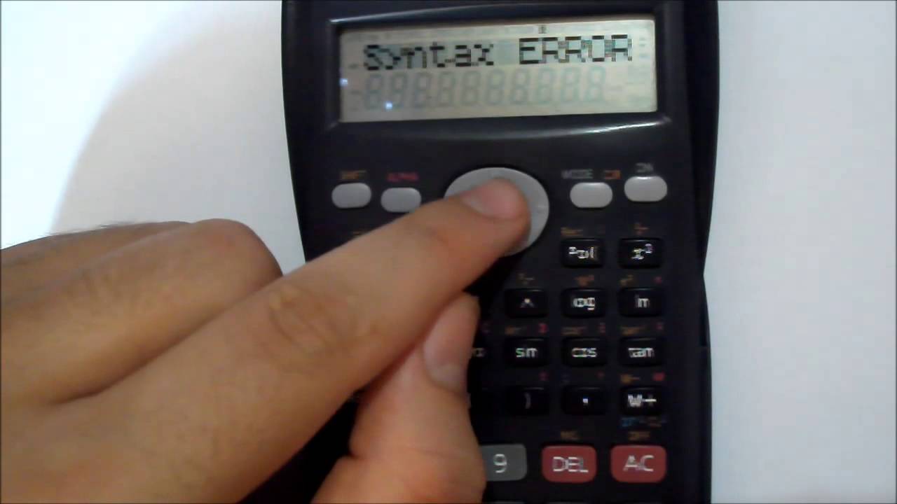 Syntax Error Na Calculadora Cient fica YouTube