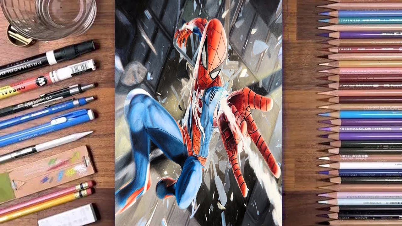 Drawing Spider-Man (PS4) - Timelapse | Draw CC - YouTube
